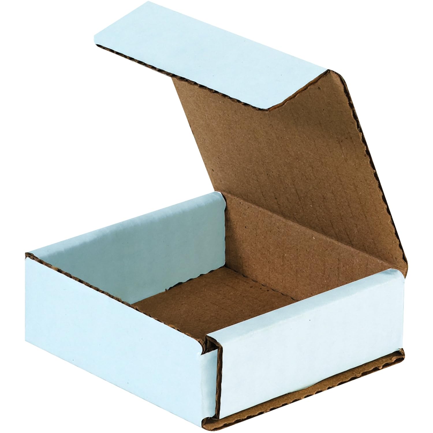 3.5 X 3 X 1.5 Inch Auto Lock Mailer Corrugated white Boxes-3 ply